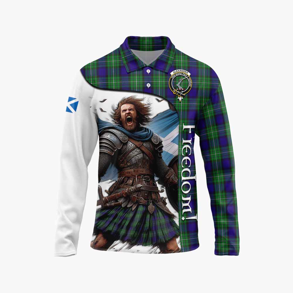 Alexander Crest Tartan Long Sleeve Polo Shirt Inspired by the Freedom