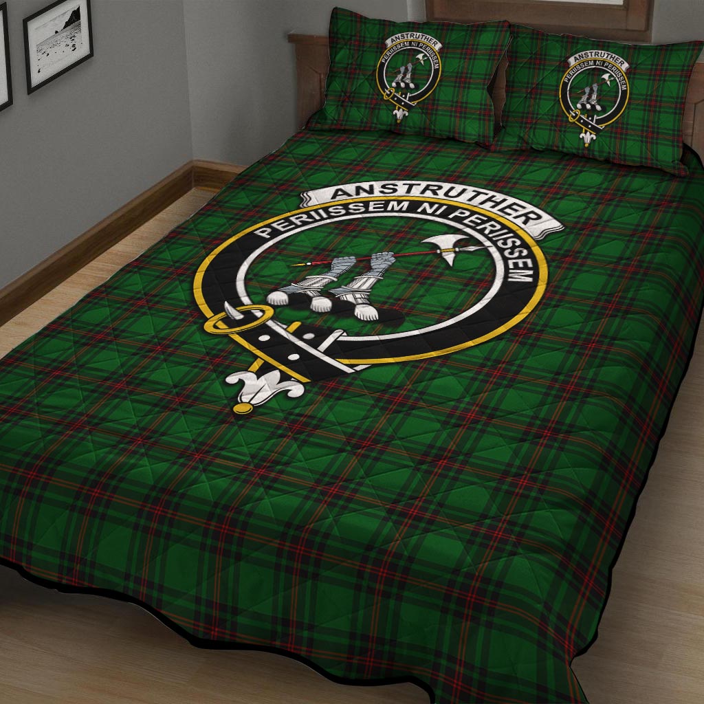 Anstruther Tartan Quilt Bed Set with Family Crest