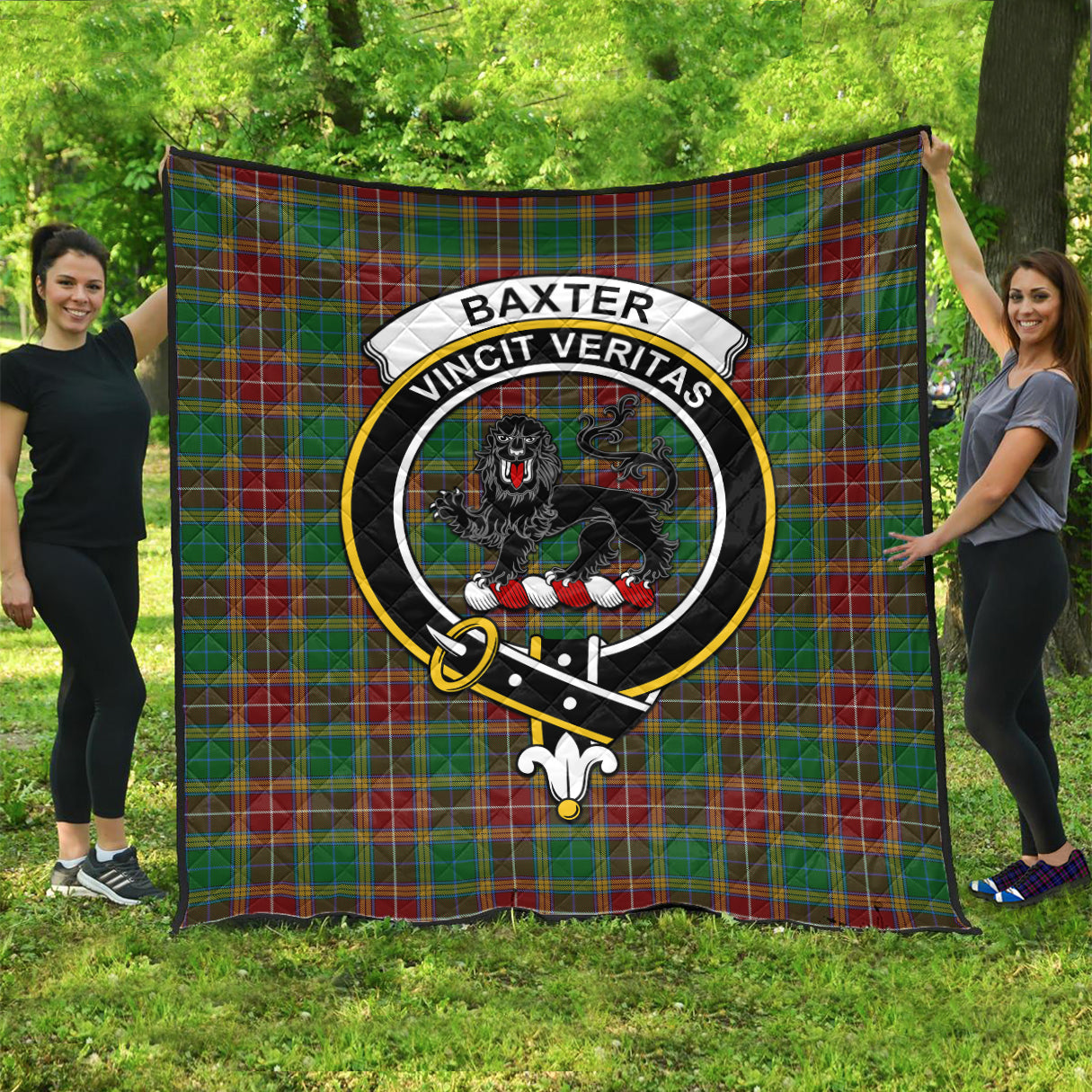Baxter Tartan Quilt with Family Crest