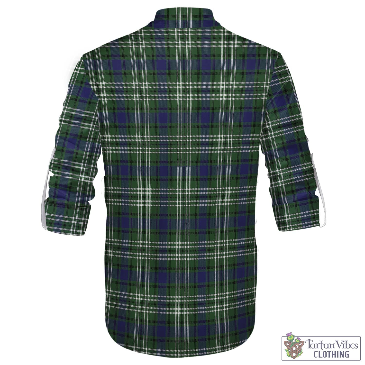 Blyth Tartan Men's Scottish Traditional Jacobite Ghillie Kilt Shirt wi