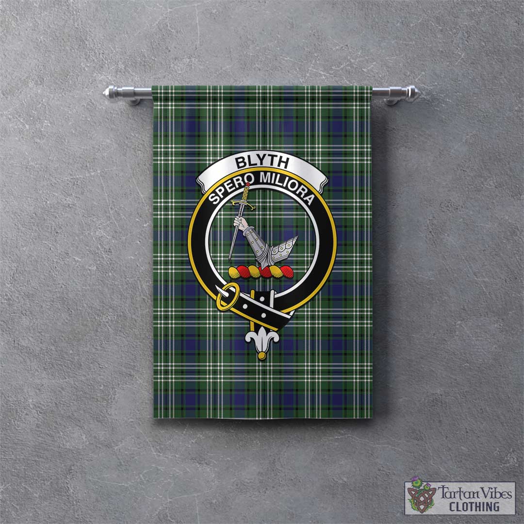 Blyth Tartan Gonfalon, Tartan Banner with Family Crest