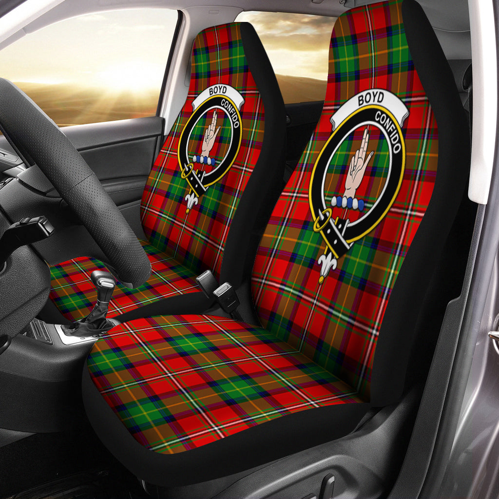 Boyd Tartan Car Seat Cover with Family Crest
