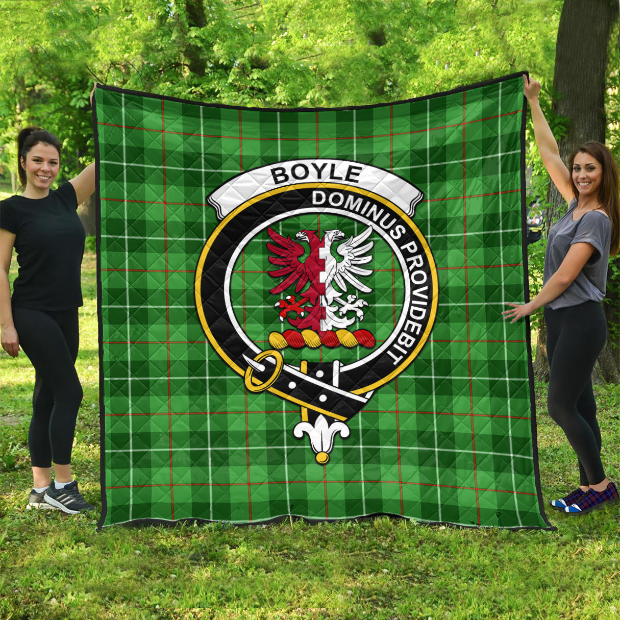 Boyle Tartan Quilt with Family Crest