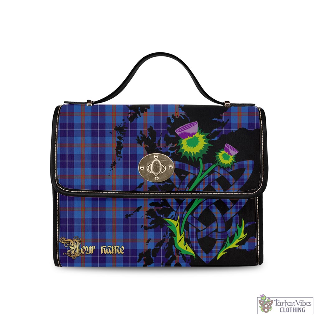 Bryson Tartan Waterproof Canvas Bag with Scotland Map and Thistle Celt ...