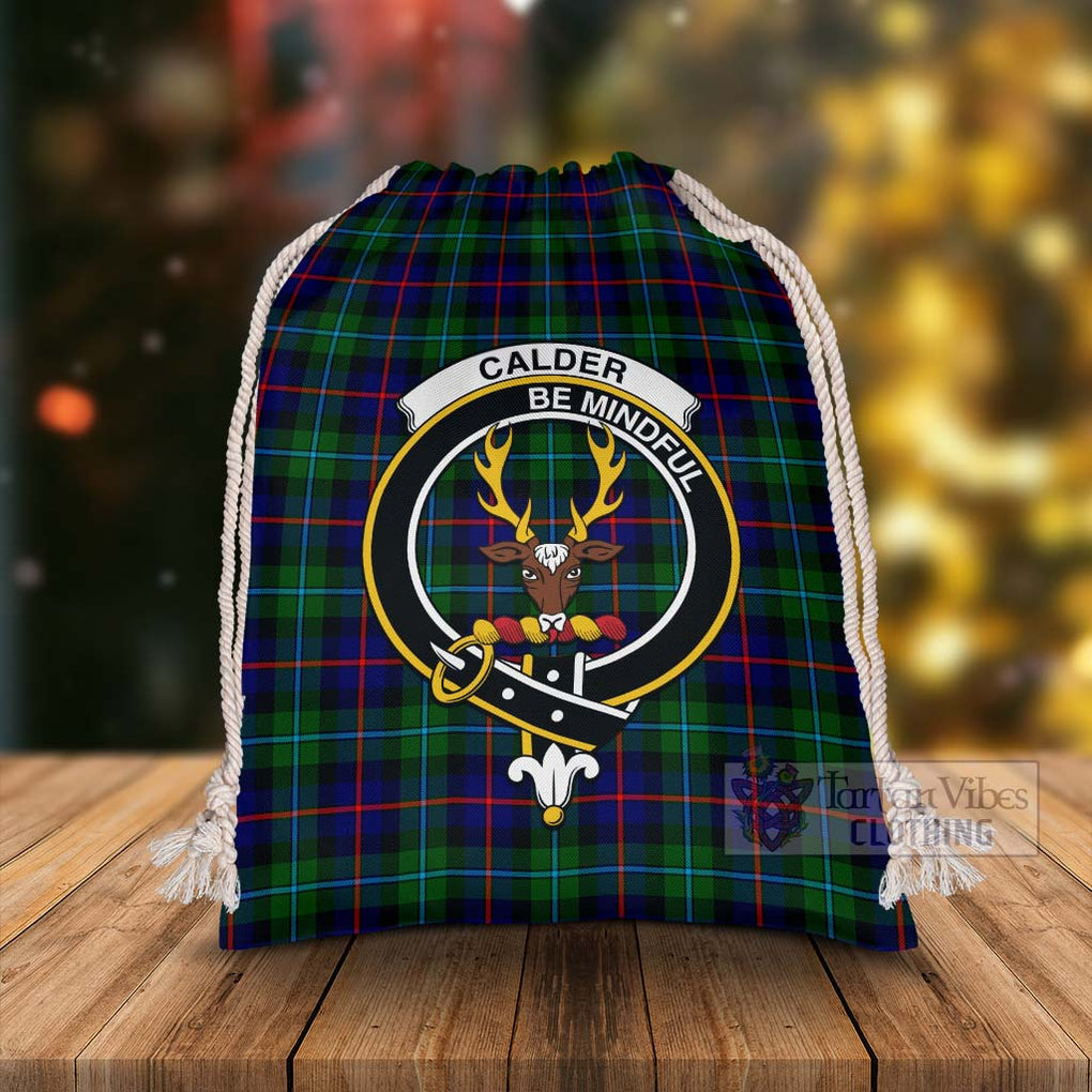 Calder Tartan Christmas Santa's Bag with Family Crest