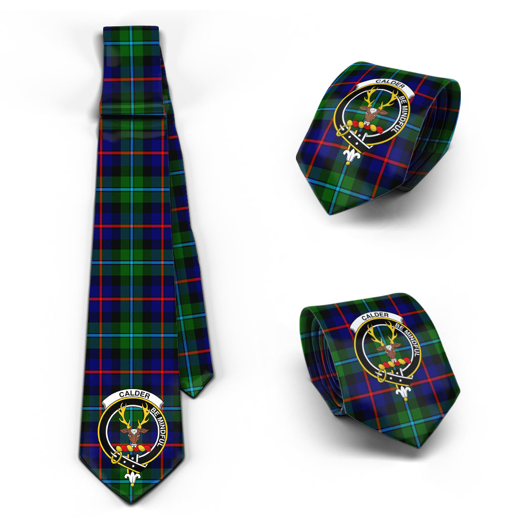 Calder Tartan Classic Necktie with Family Crest