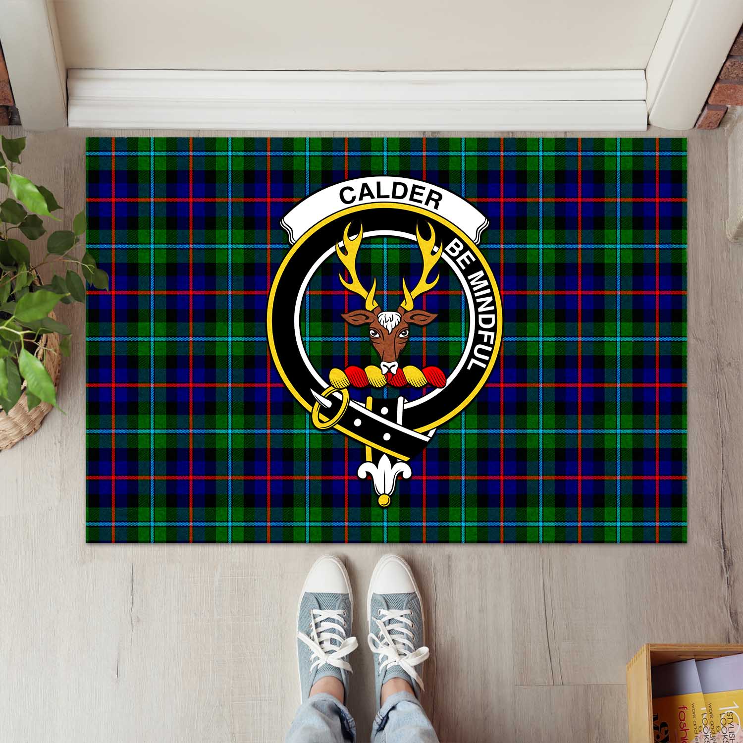 Calder Modern Tartan Door Mat with Family Crest – Tartan Vibes Clothing