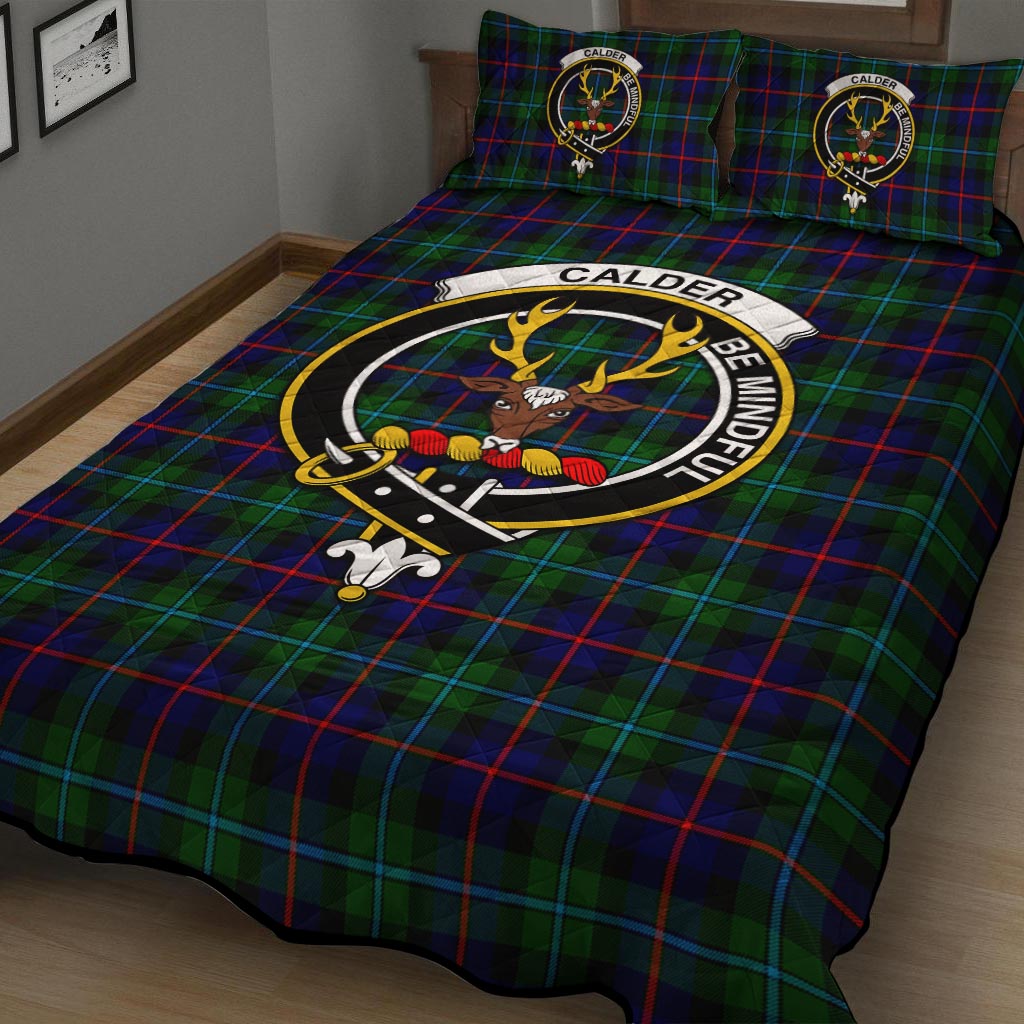 Calder Tartan Quilt Bed Set with Family Crest