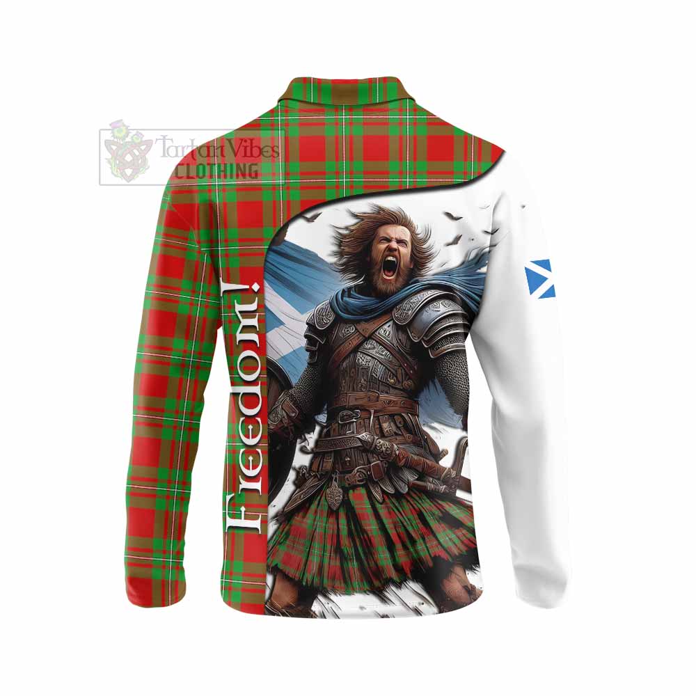 Callander Crest Tartan Long Sleeve Polo Shirt Inspired by the Freedom