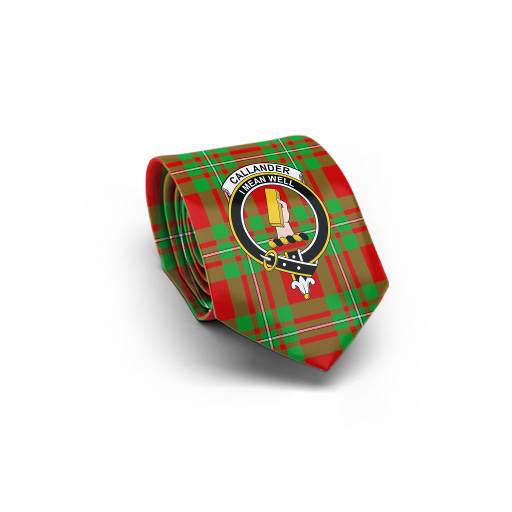 Callander Tartan Classic Necktie with Family Crest