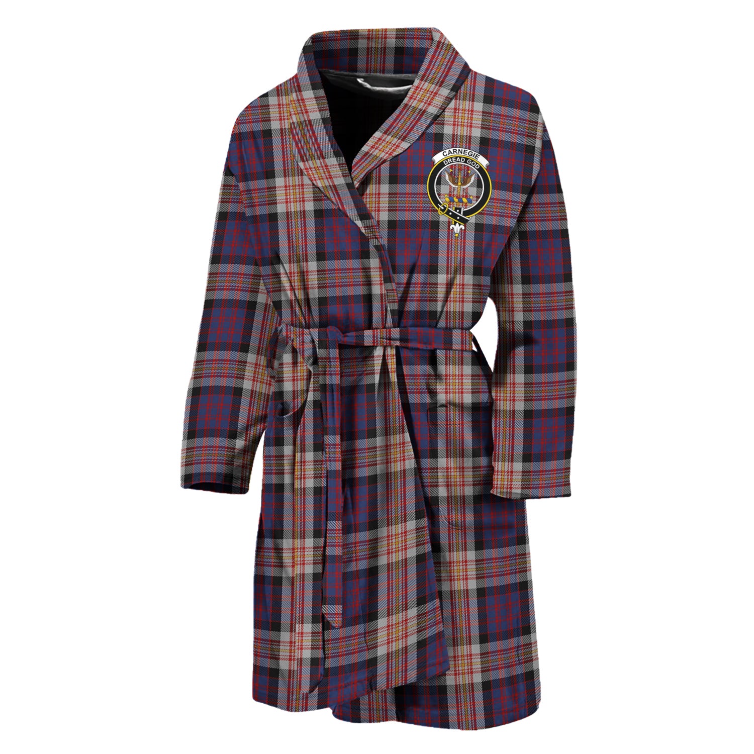 Carnegie Tartan Bathrobe with Family Crest