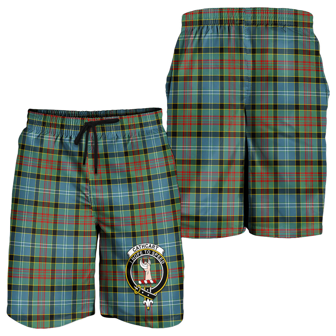 Cathcart Tartan Mens Shorts with Family Crest