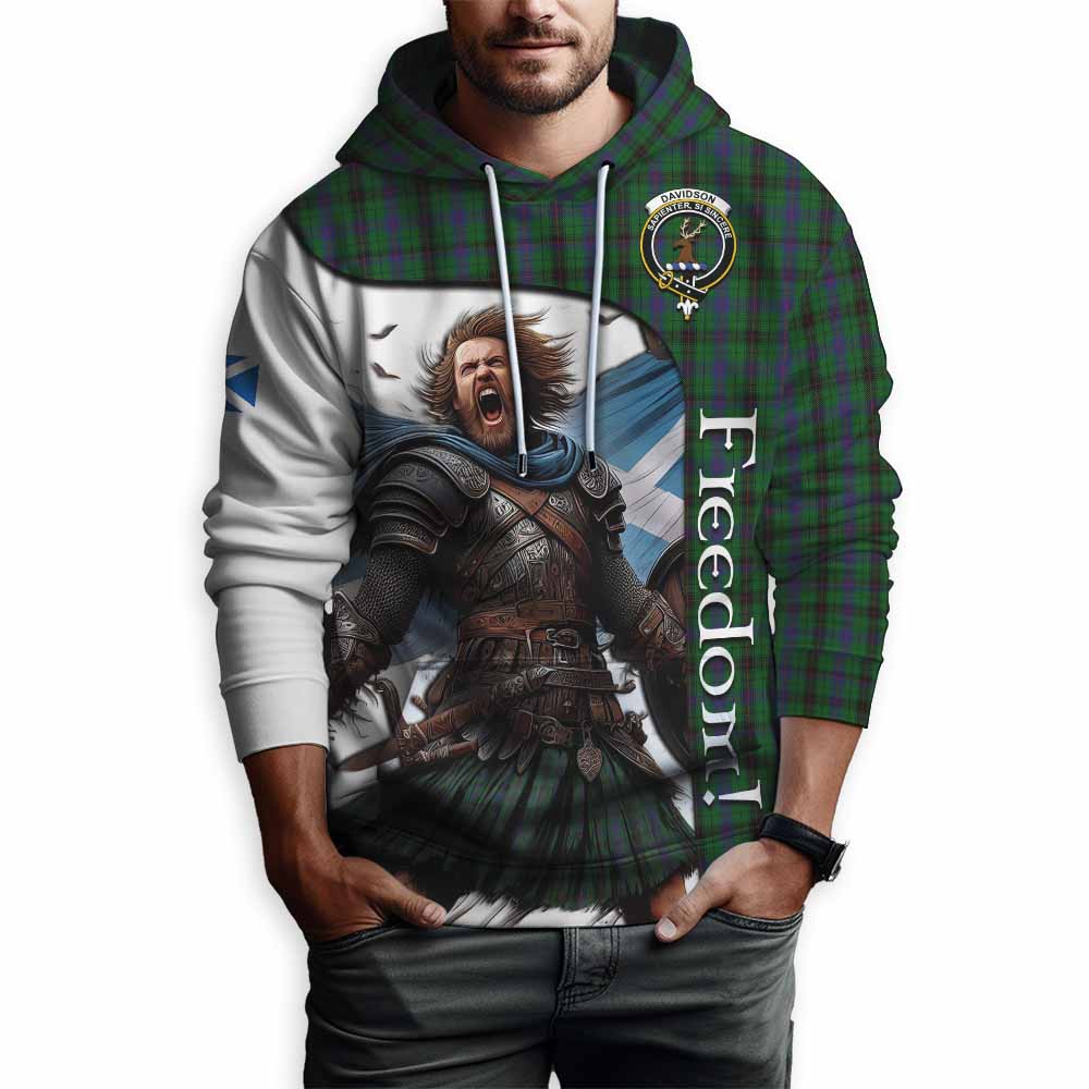 Davidson Crest Tartan Hoodie Inspired by the Freedom of Scottish Warri