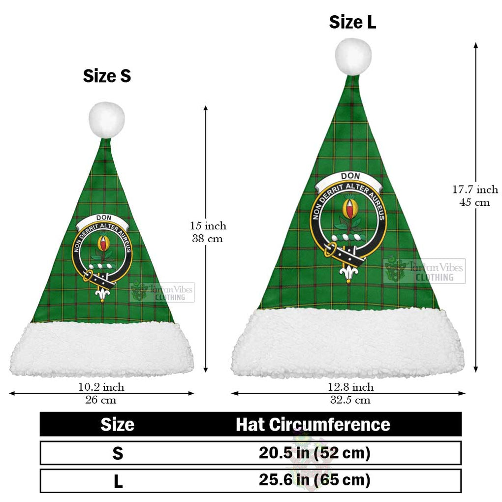 Don Tartan Christmas Santa Hats with Family Crest