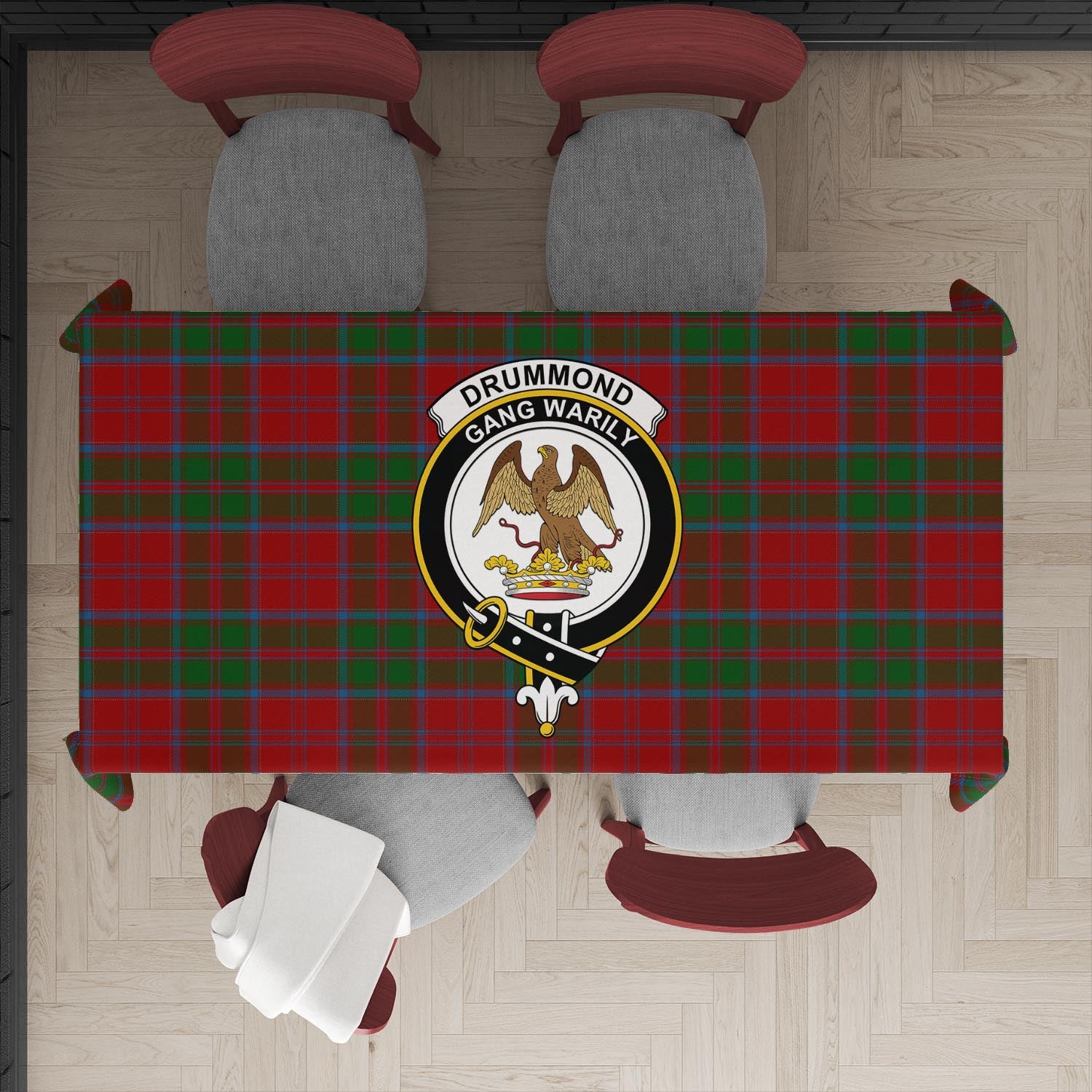 Drummond Tartan Tablecloth with Family Crest