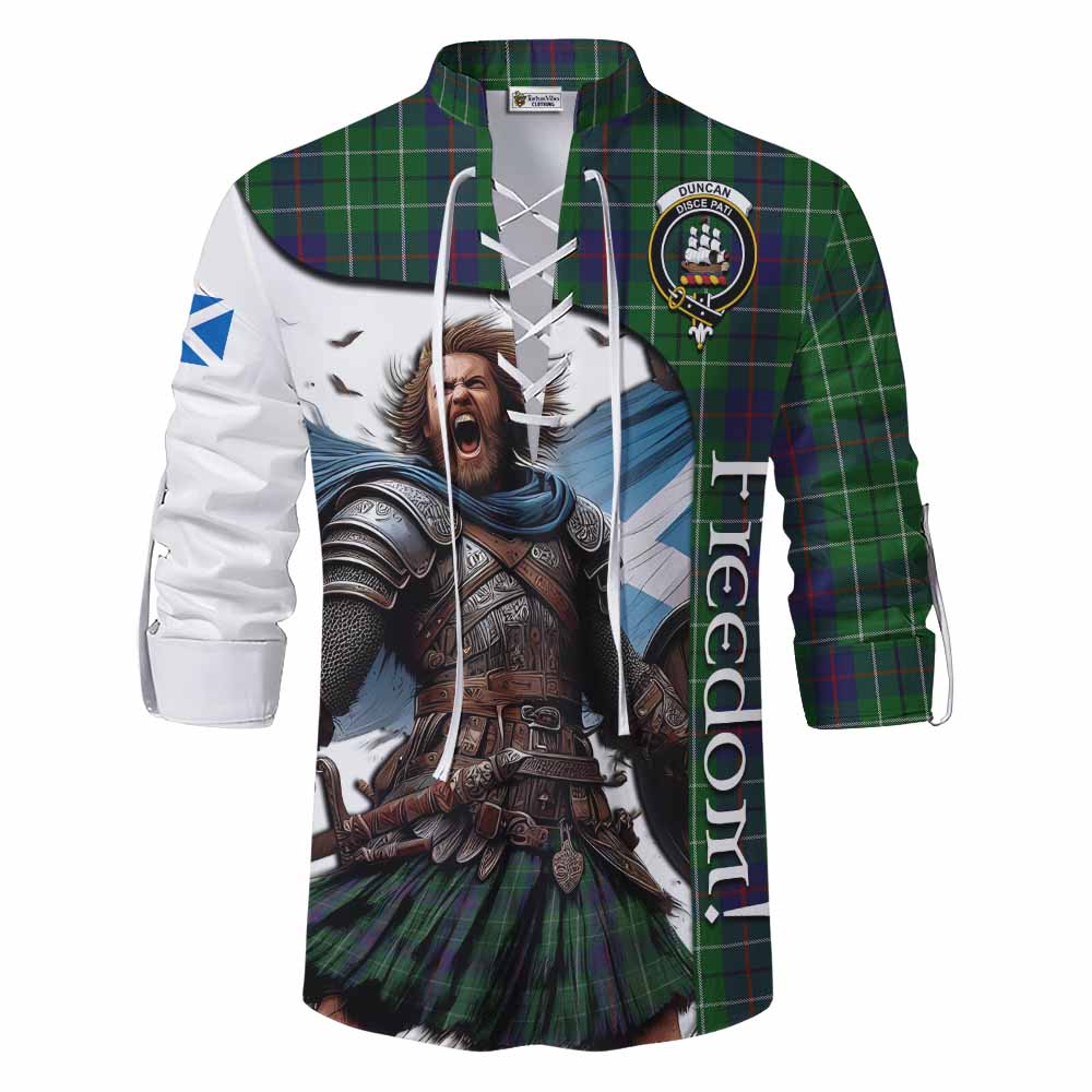Duncan Crest Tartan Ghillie Kilt Shirt Inspired by the Freedom of Scot