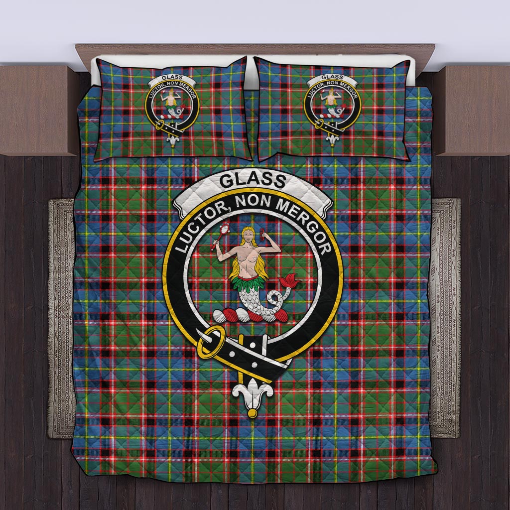 Glass Tartan Quilt Bed Set with Family Crest