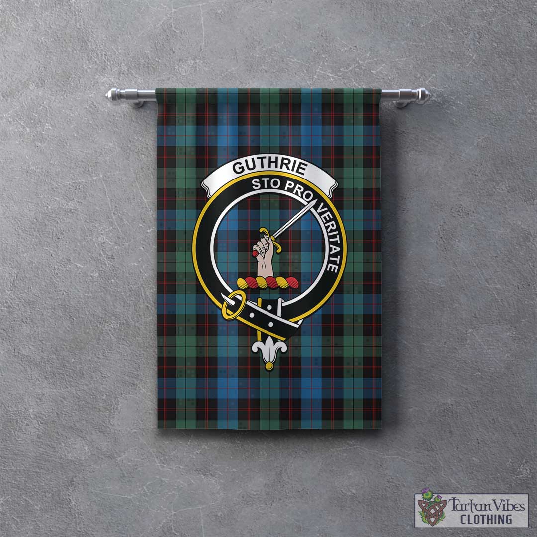 Guthrie Tartan Gonfalon, Tartan Banner with Family Crest