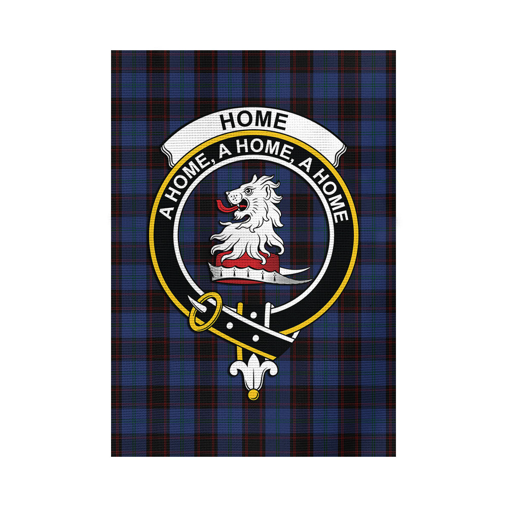 Home (Hume) Tartan Garden Flag with Family Crest