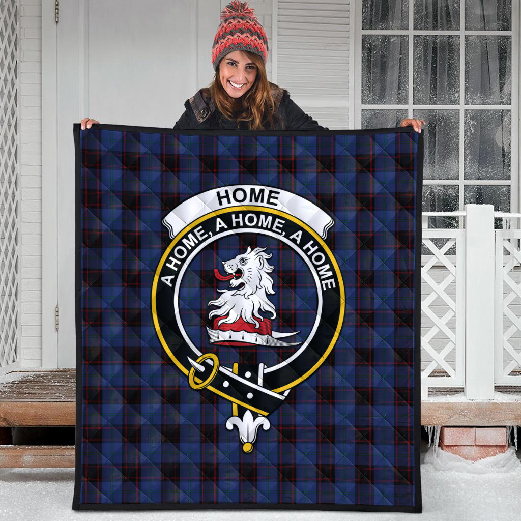 Home (Hume) Tartan Quilt with Family Crest