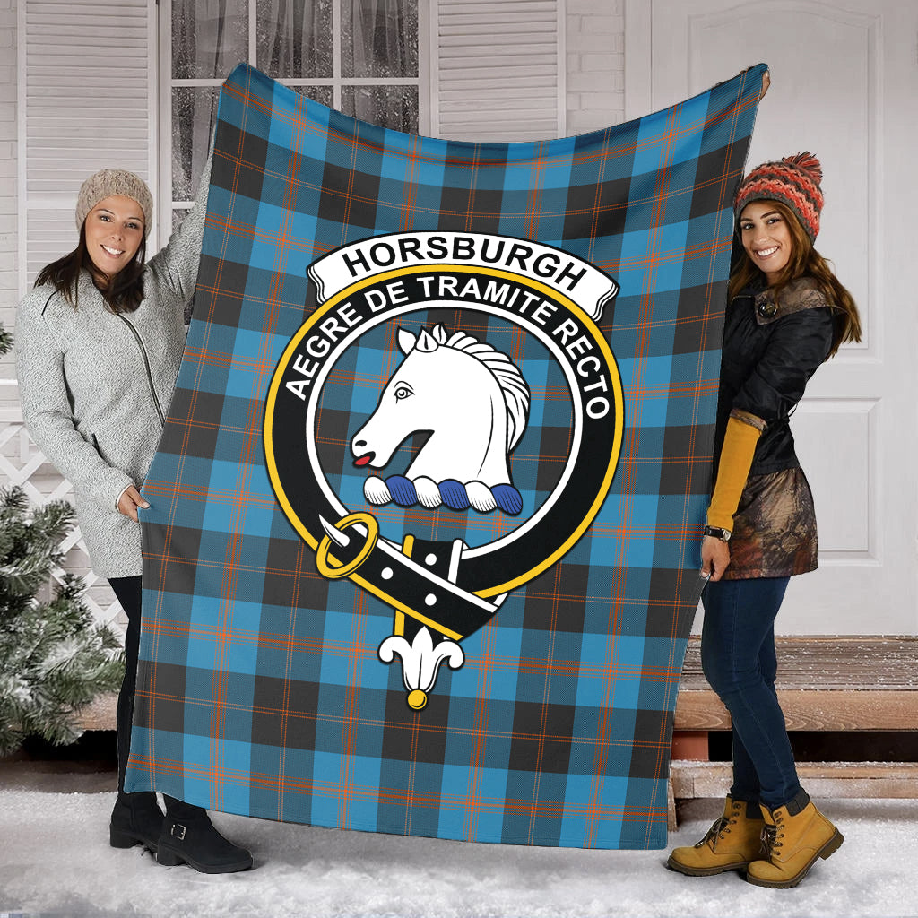 Horsburgh Tartan Blanket with Family Crest