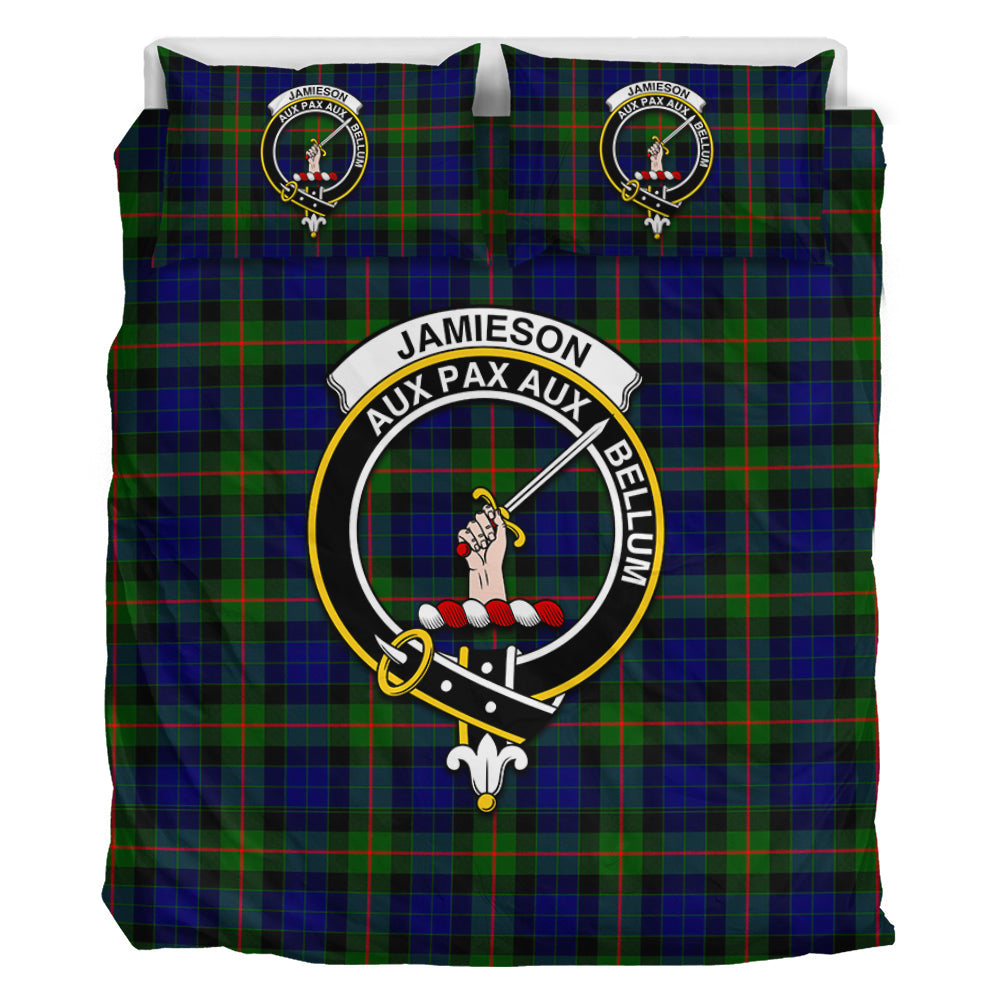 Jamieson Tartan Bedding Set with Family Crest