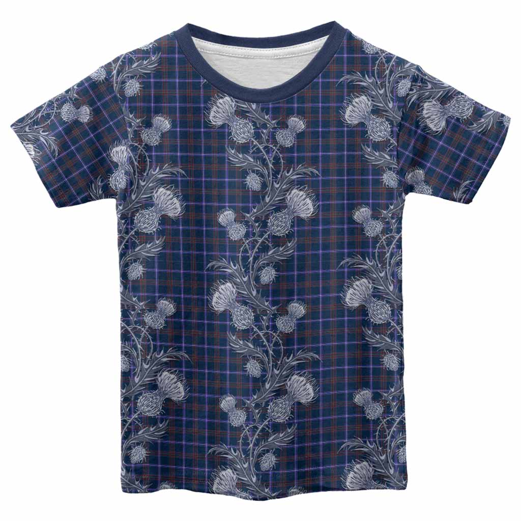 Jewish Tartan Kid T-shirt Seamless Scottish Thistle Flowers | Tartan ...