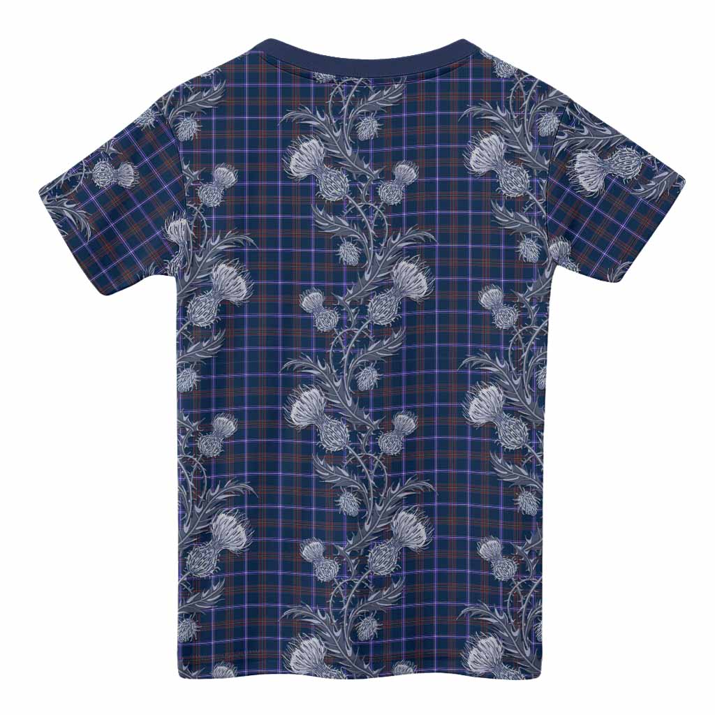 Jewish Tartan Kid T-shirt Seamless Scottish Thistle Flowers | Tartan ...