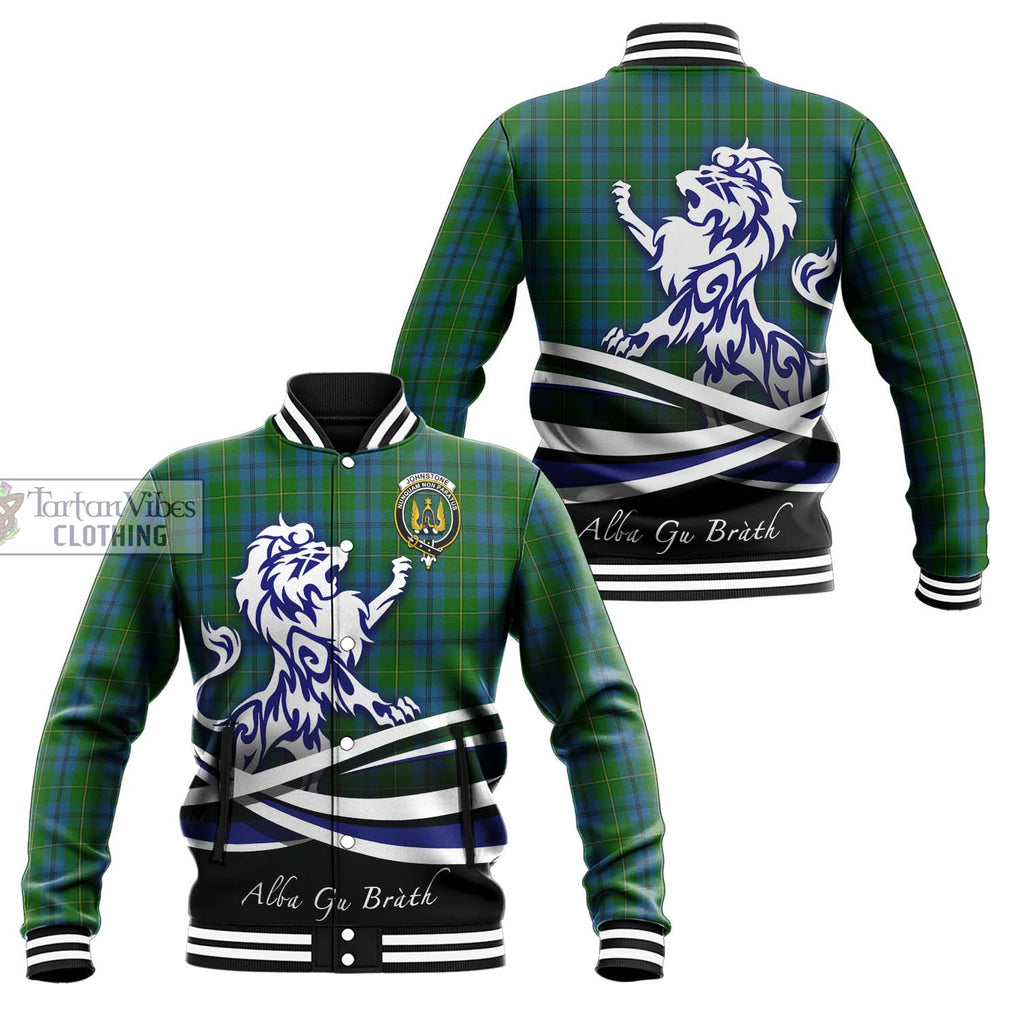 Johnstone (Johnston) Tartan Baseball Jacket with Alba Gu Brath Regal L