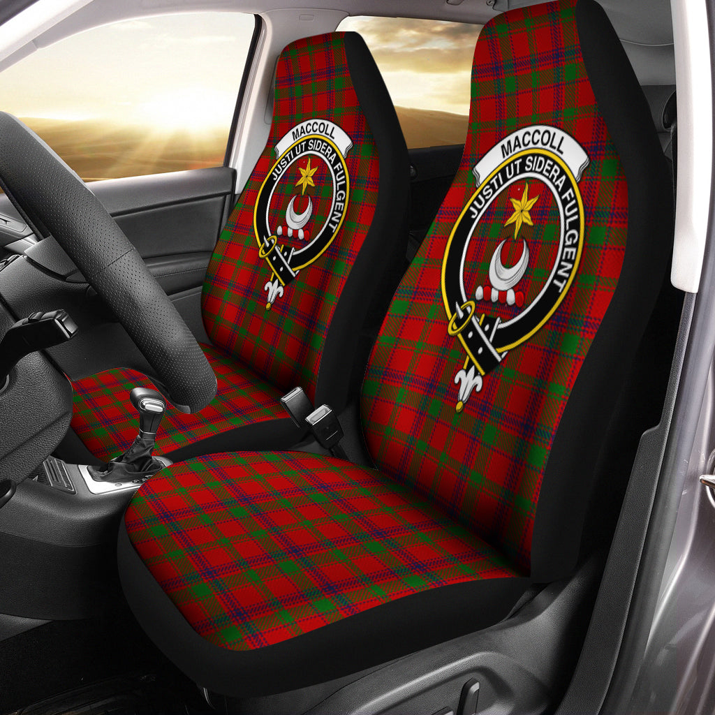 MacColl (McColl) Tartan Car Seat Cover with Family Crest