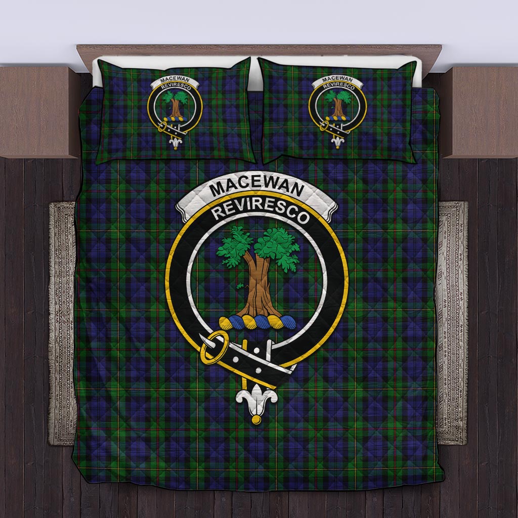 MacEwan (MacEwen) Tartan Quilt Bed Set with Family Crest