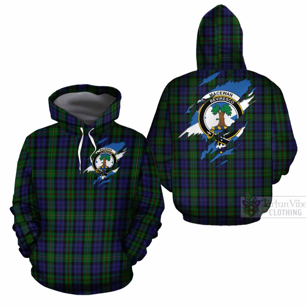 MacEwan (MacEwen) Clan Crest In Me Tartan Cotton Hoodie Scotland Flag ...