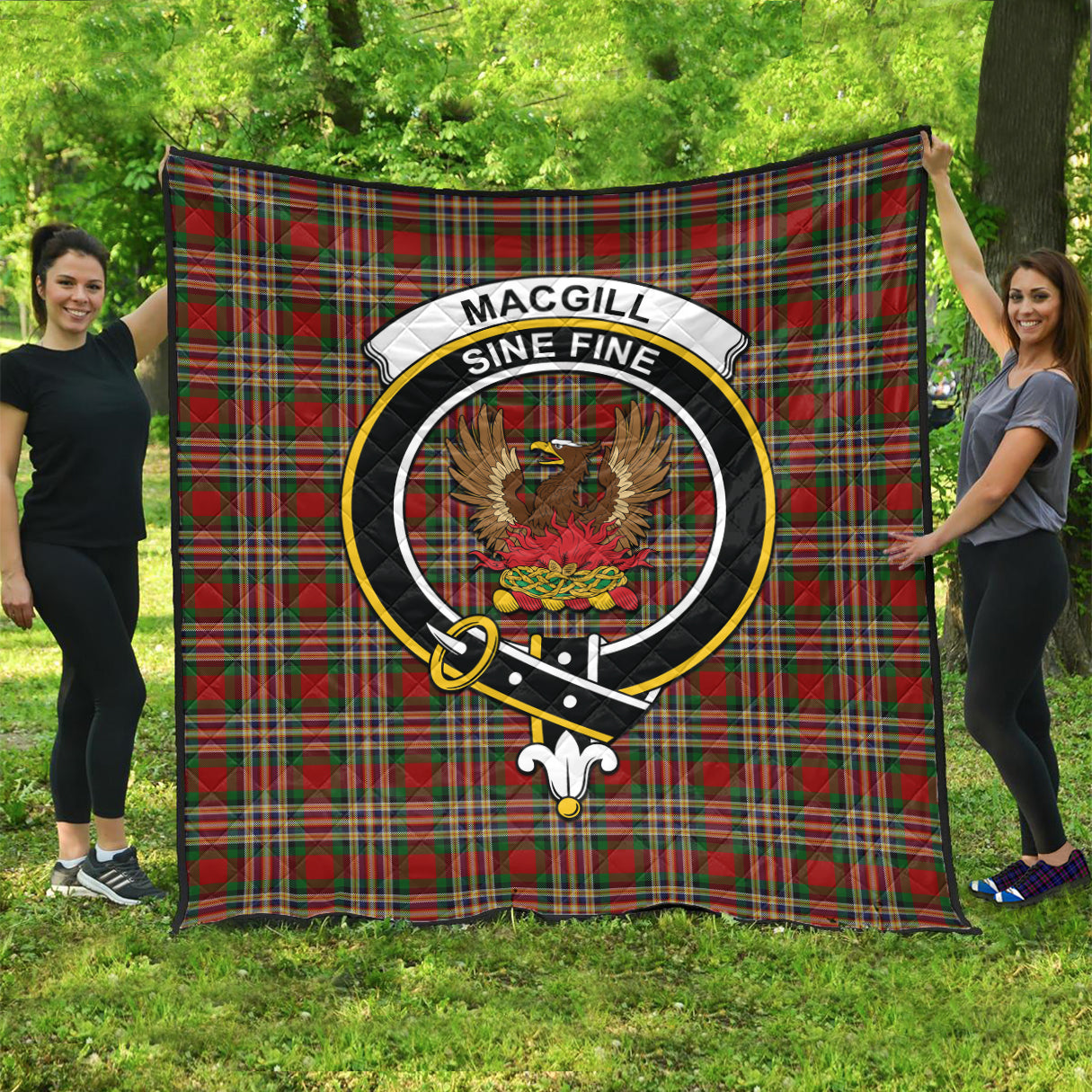 MacGill (MakGill) Tartan Quilt with Family Crest