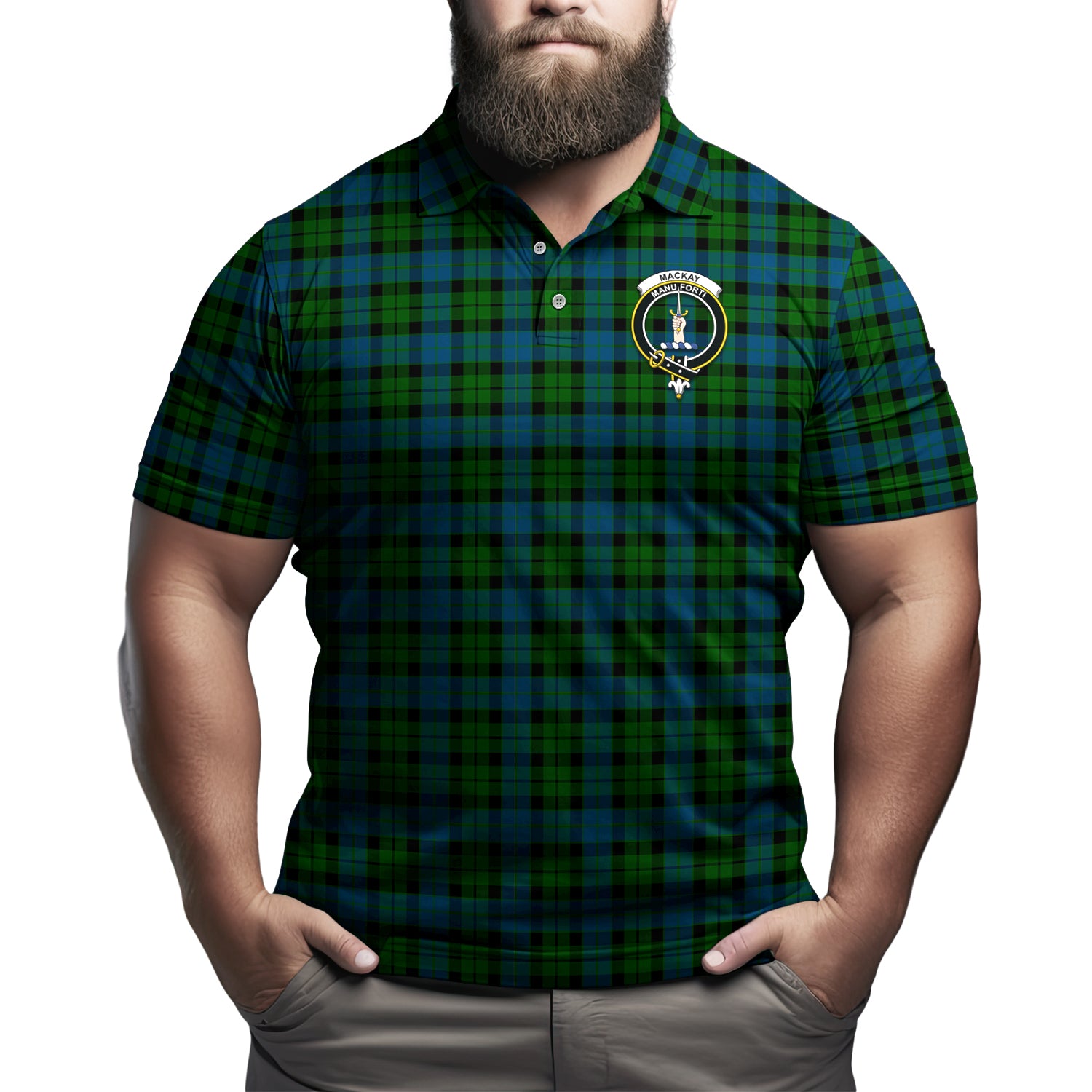 Mackay Tartan | Slate Blue & Green in Highland Tradition