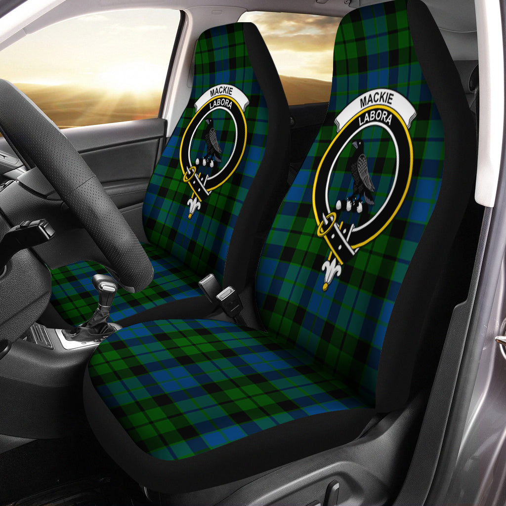 MacKie (McKie) Tartan Car Seat Cover with Family Crest