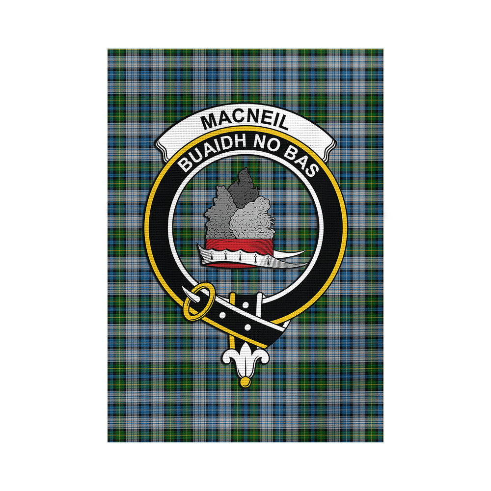 MacNeil (McNeil) Tartan Flag with Family Crest