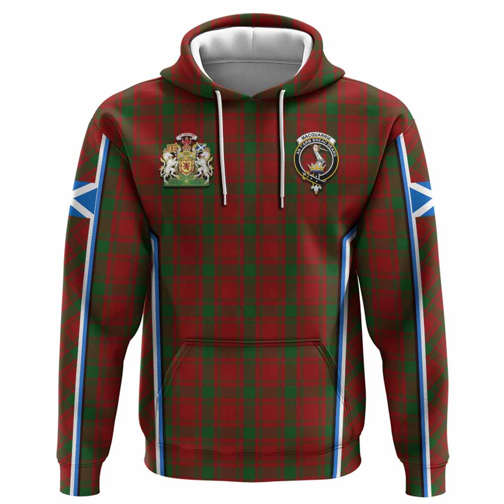 MacQuarrie (McQuarrie) Tartan Crest Hoodie Scotland Coat of Arm Flag S