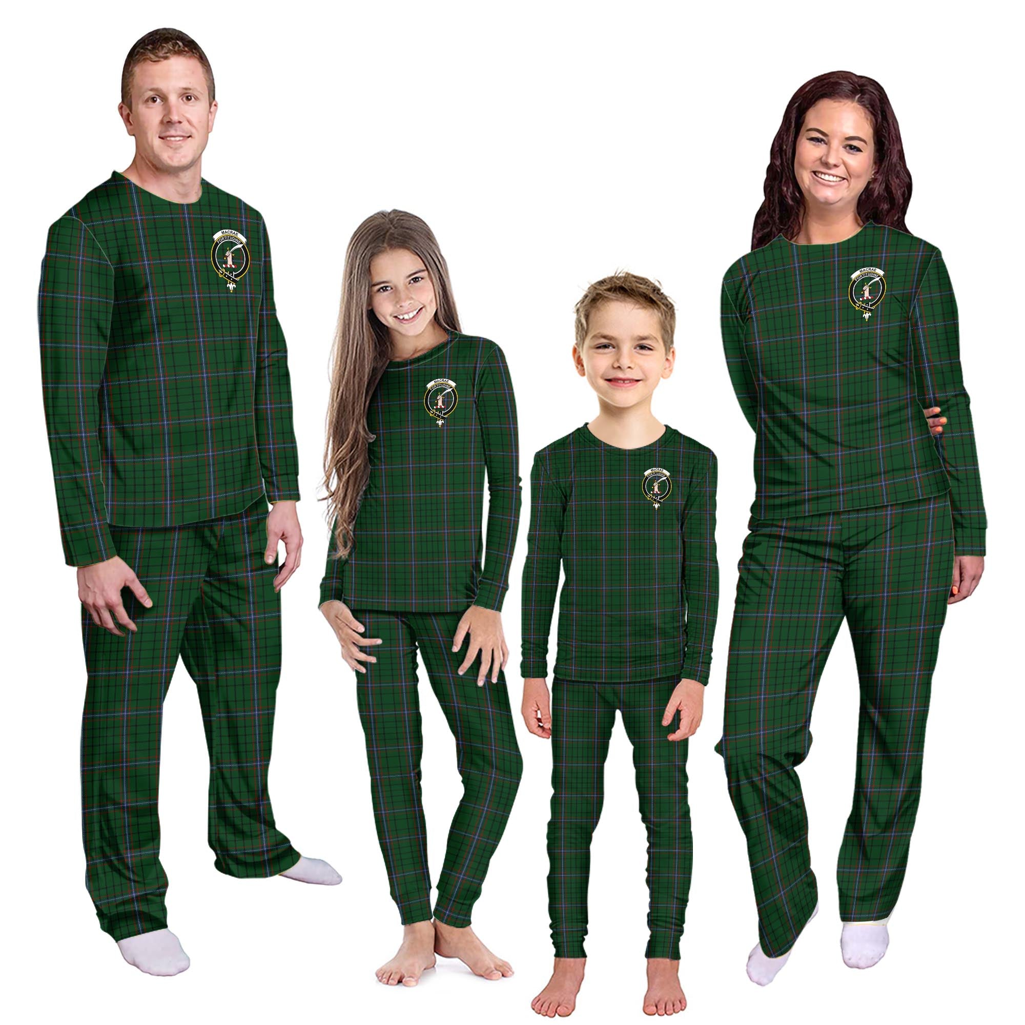 MacRae (McRae) Tartan Pajamas Family Set with Family Crest | Tartan ...