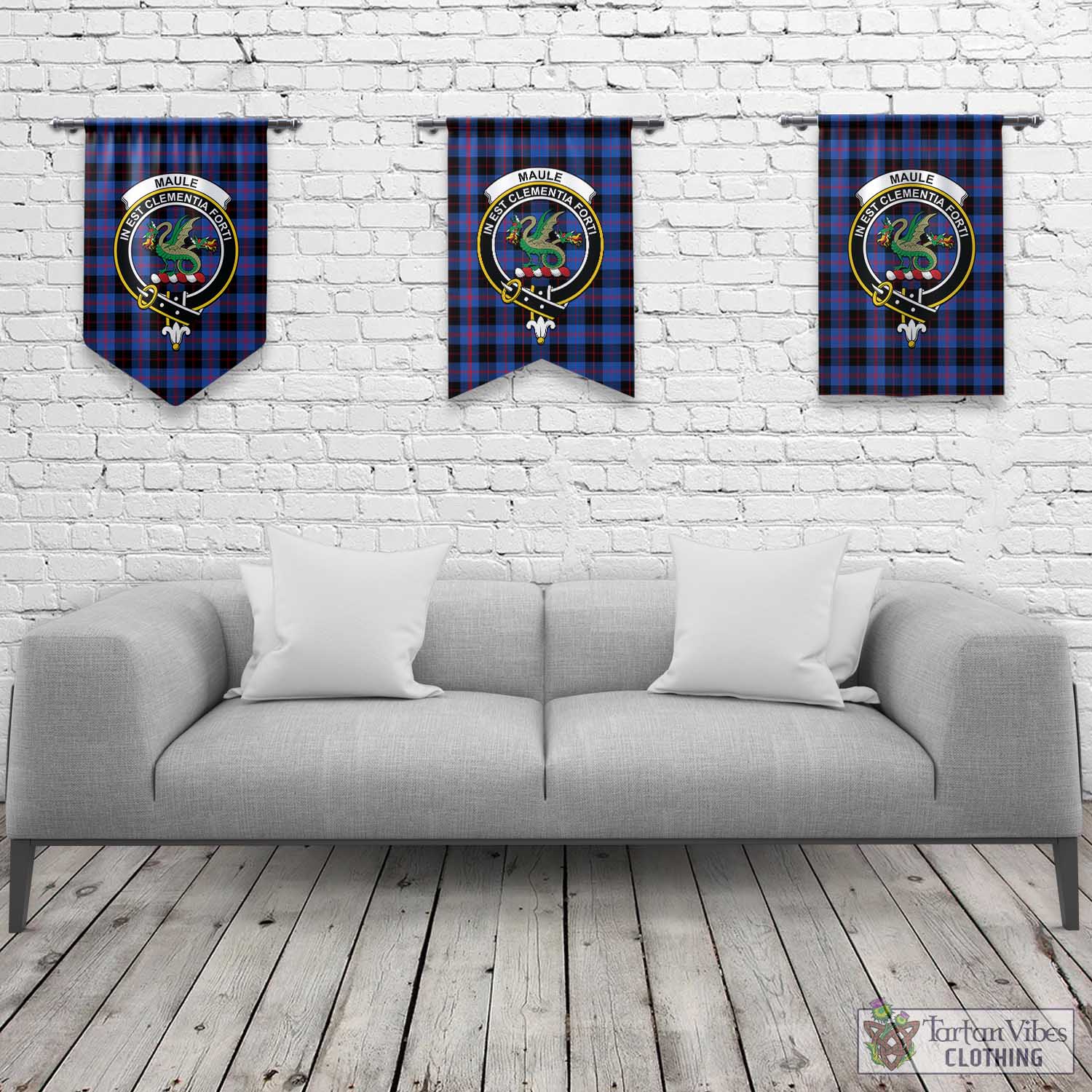 Maule Tartan Gonfalon, Tartan Banner with Family Crest – Tartan Vibes ...