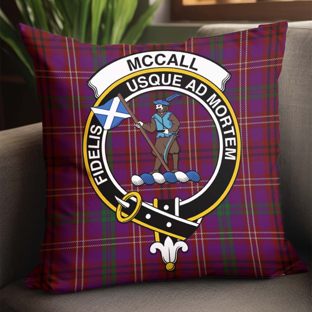 McCall (Caithness) Tartan Pillow Cover with Family Crest – Tartan Vibes ...