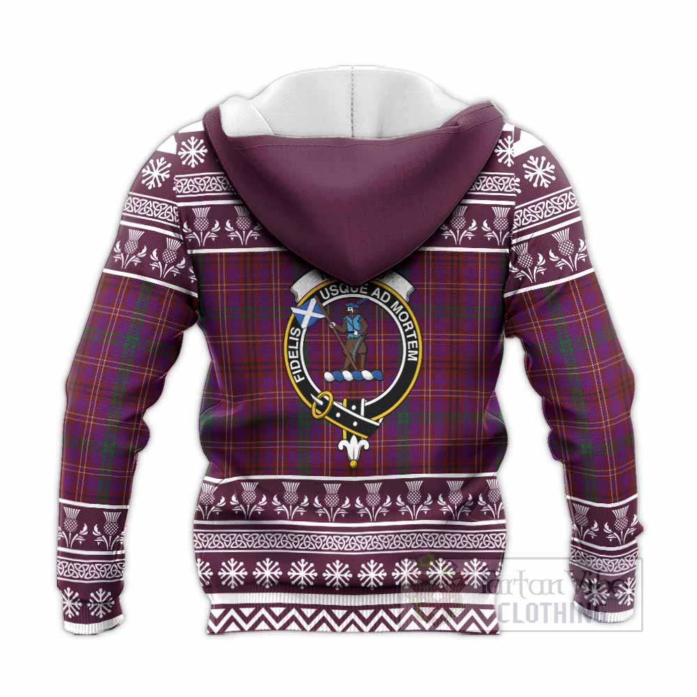 McCall (Caithness) Clan Tartan Christmas Knitted Hoodie with Family Cr