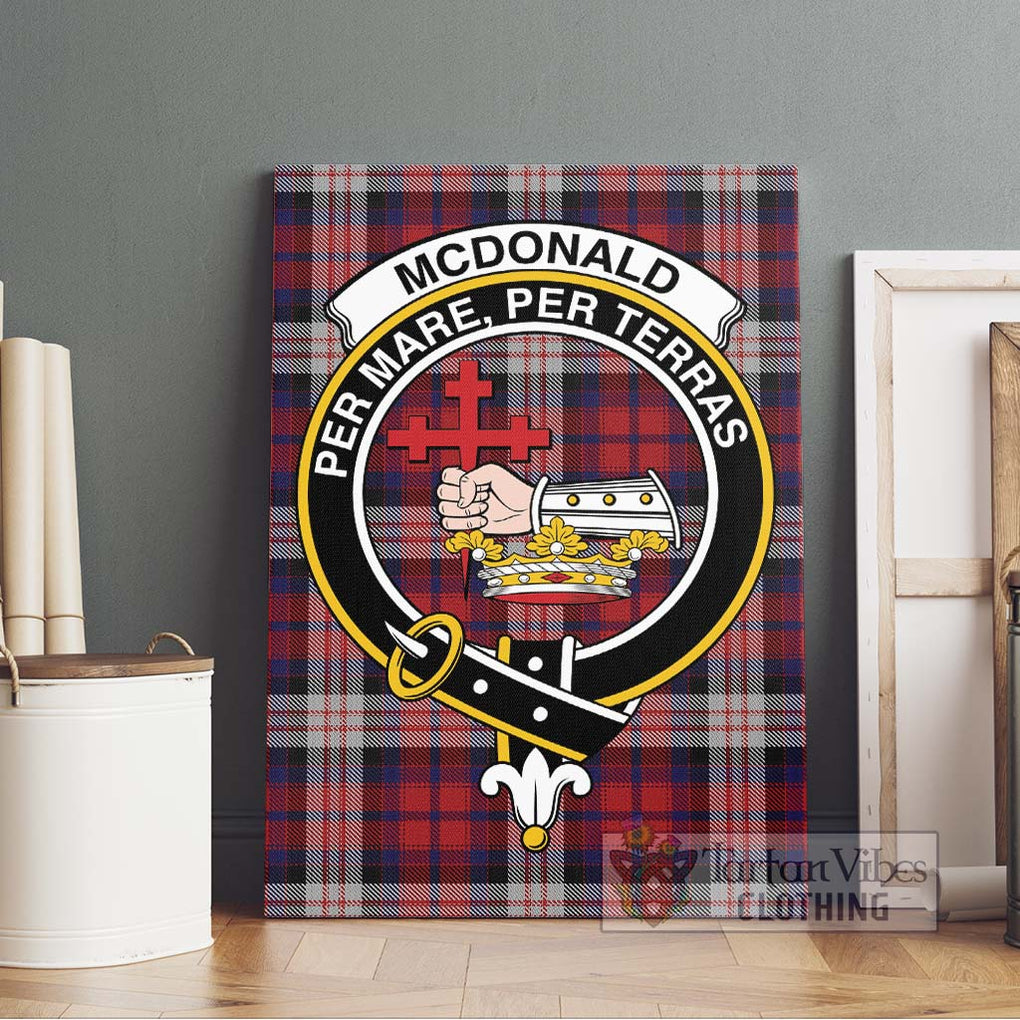 McDonald Dress Irish Tartan Canvas Print Wall Art with Family Crest