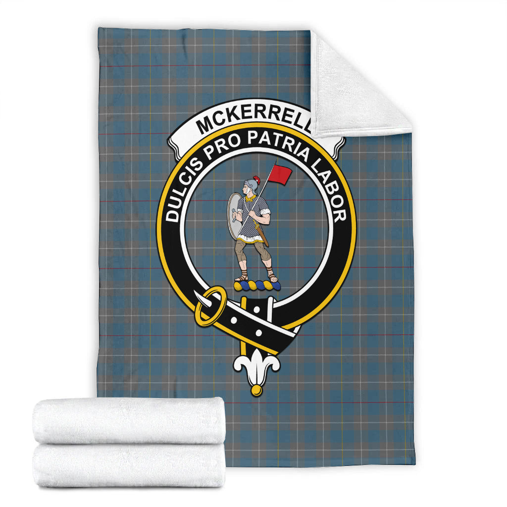 McKerrell of Hillhouse Dress Tartan Blanket with Family Crest