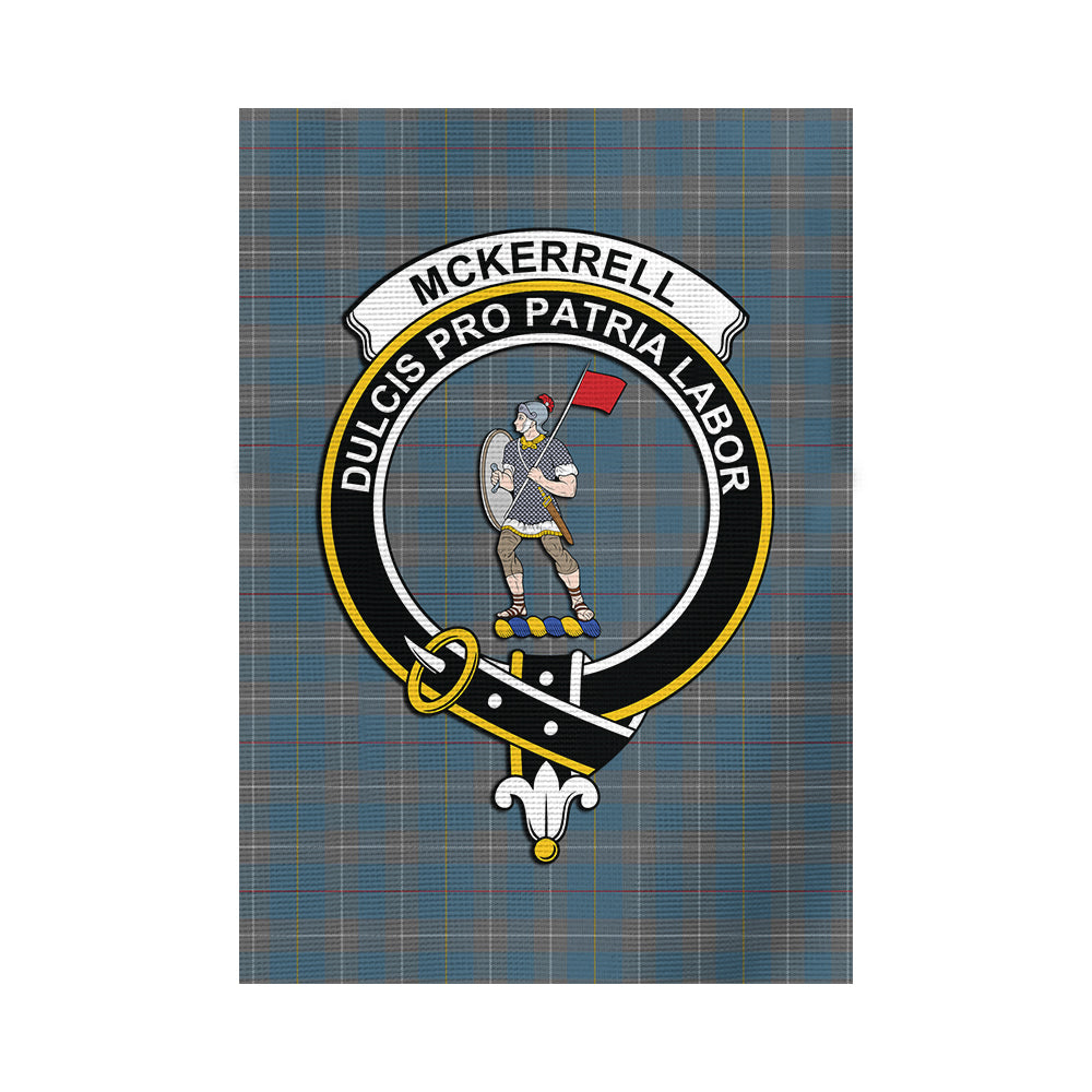 McKerrell of Hillhouse Dress Tartan Garden Flag with Family Crest