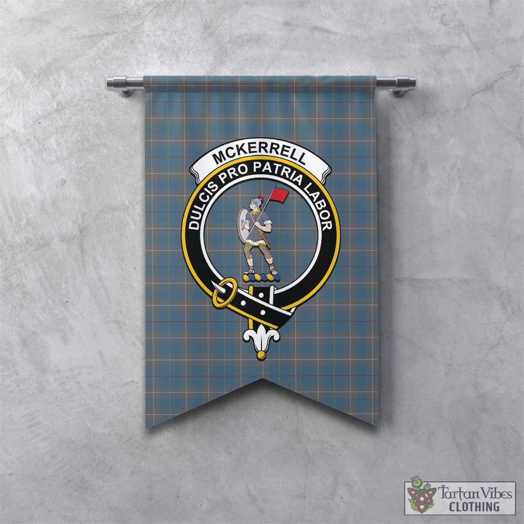 McKerrell of Hillhouse Dress Tartan Gonfalon, Tartan Banner with Famil