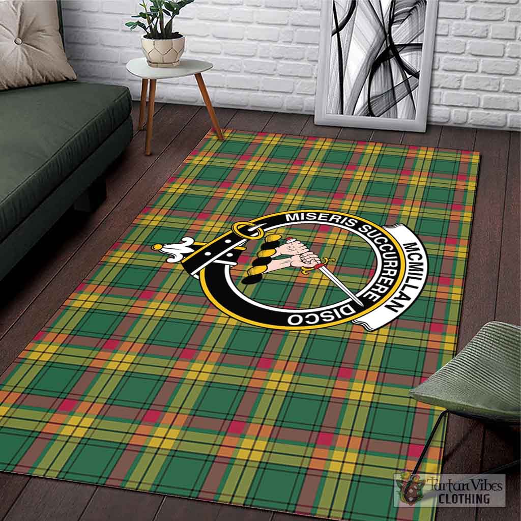 McMillan Old Ancient Tartan Area Rug with Family Crest