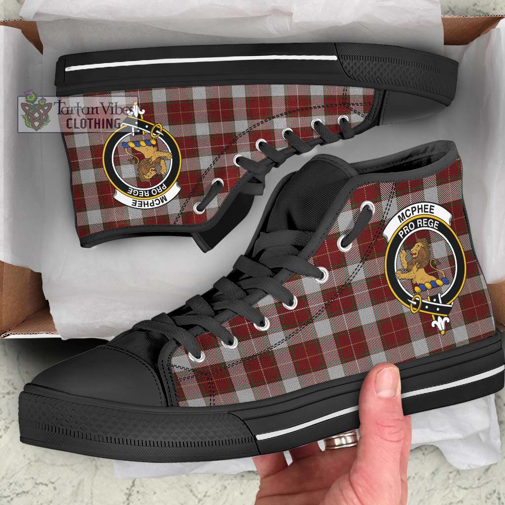 McPhee Dress Tartan High Top Shoes with Family Crest