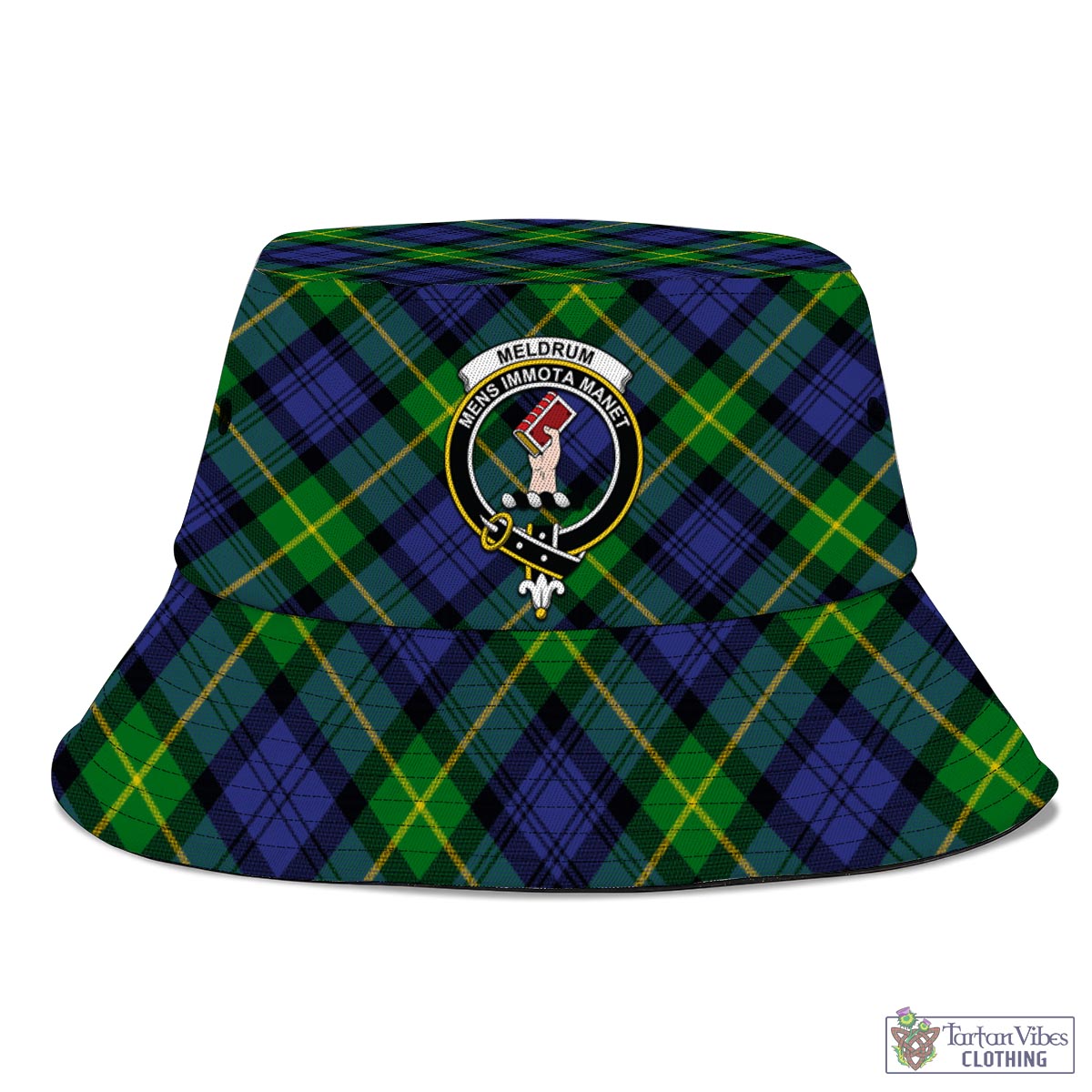 Meldrum Tartan Bucket Hat with Family Crest