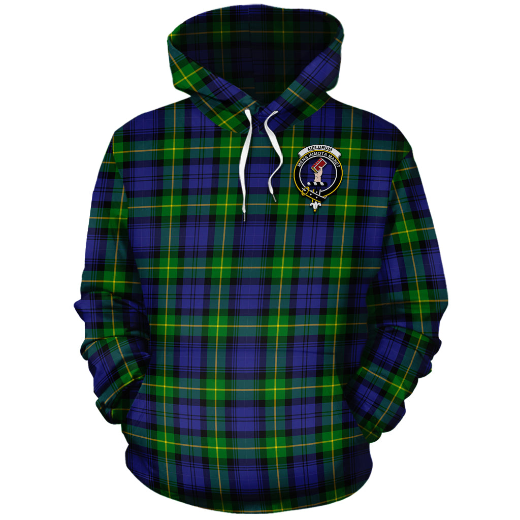 Meldrum Tartan Hoodie with Family Crest