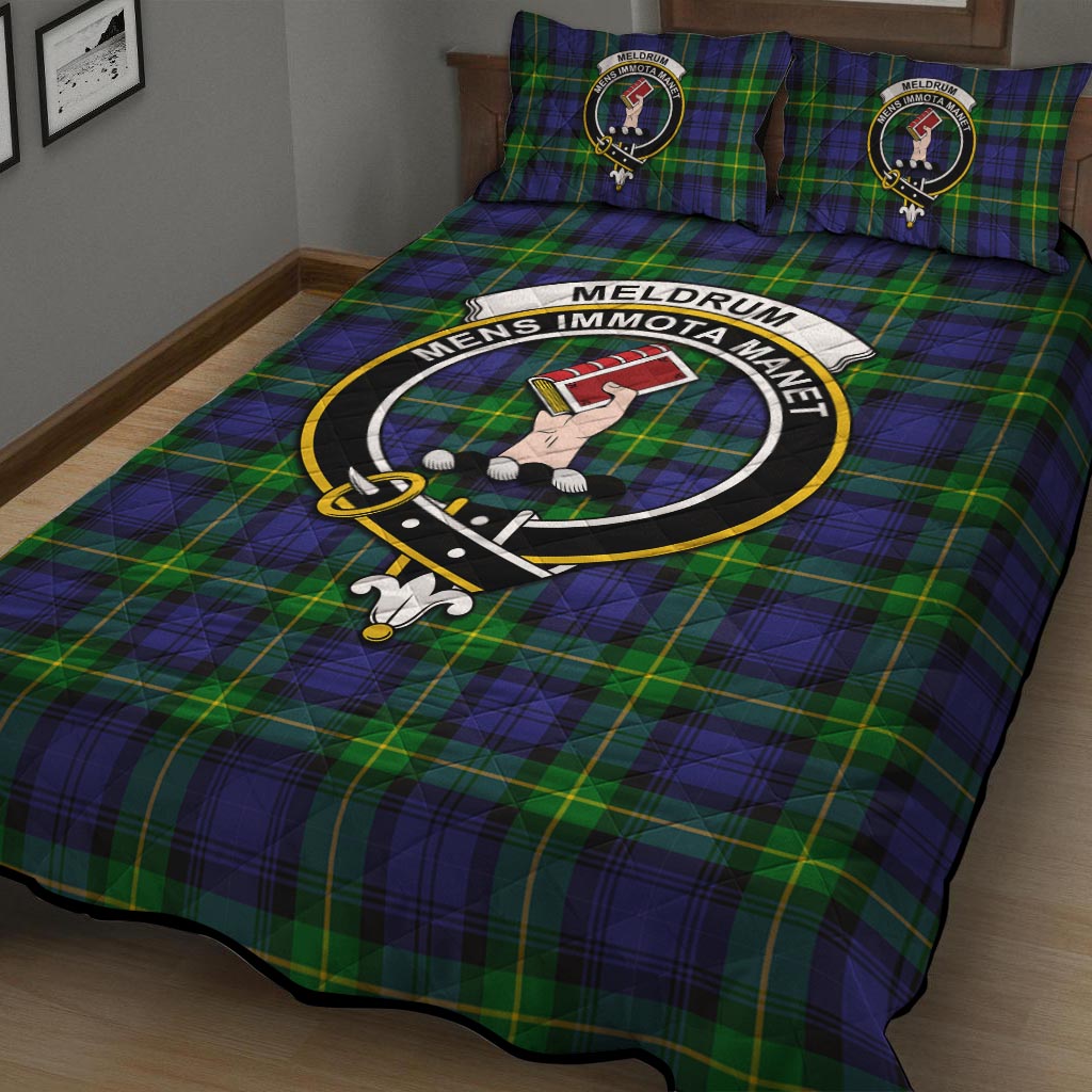 Meldrum Tartan Quilt Bed Set with Family Crest